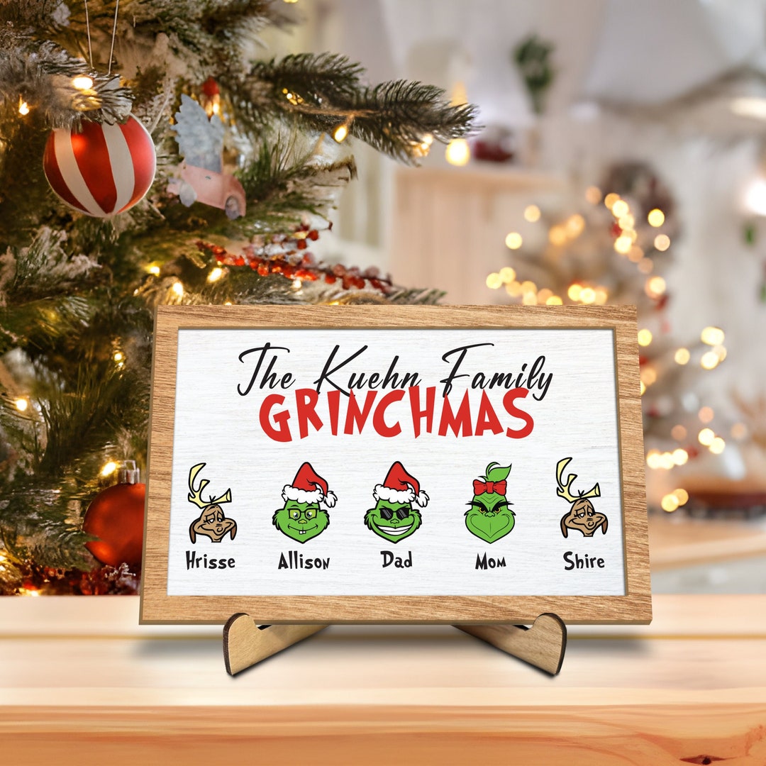 Personalized Christmas Family Wooden Sign, Christmas Family Sign, Merry ...