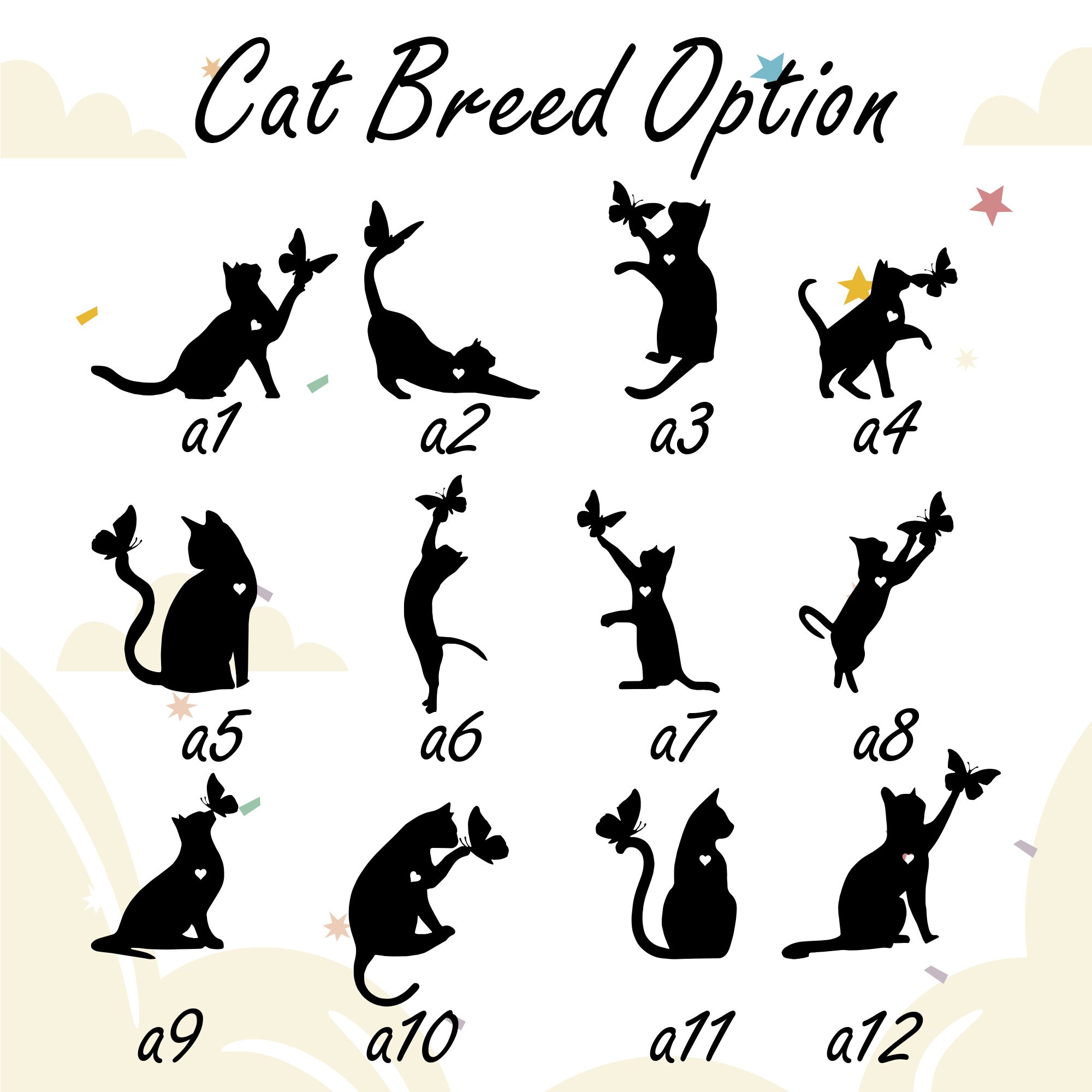 Loss of Pet Sympathy Gift, Cat Memorial Suncatcher, Custom Cat Breed ...