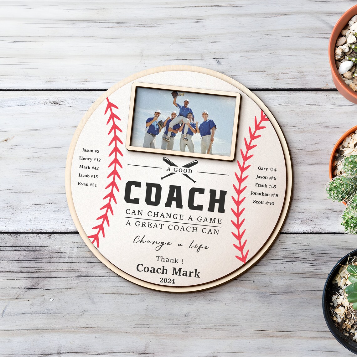 A Good Baseball Coach Frame Sign, Personalized Father's Day Gift, Gifts ...