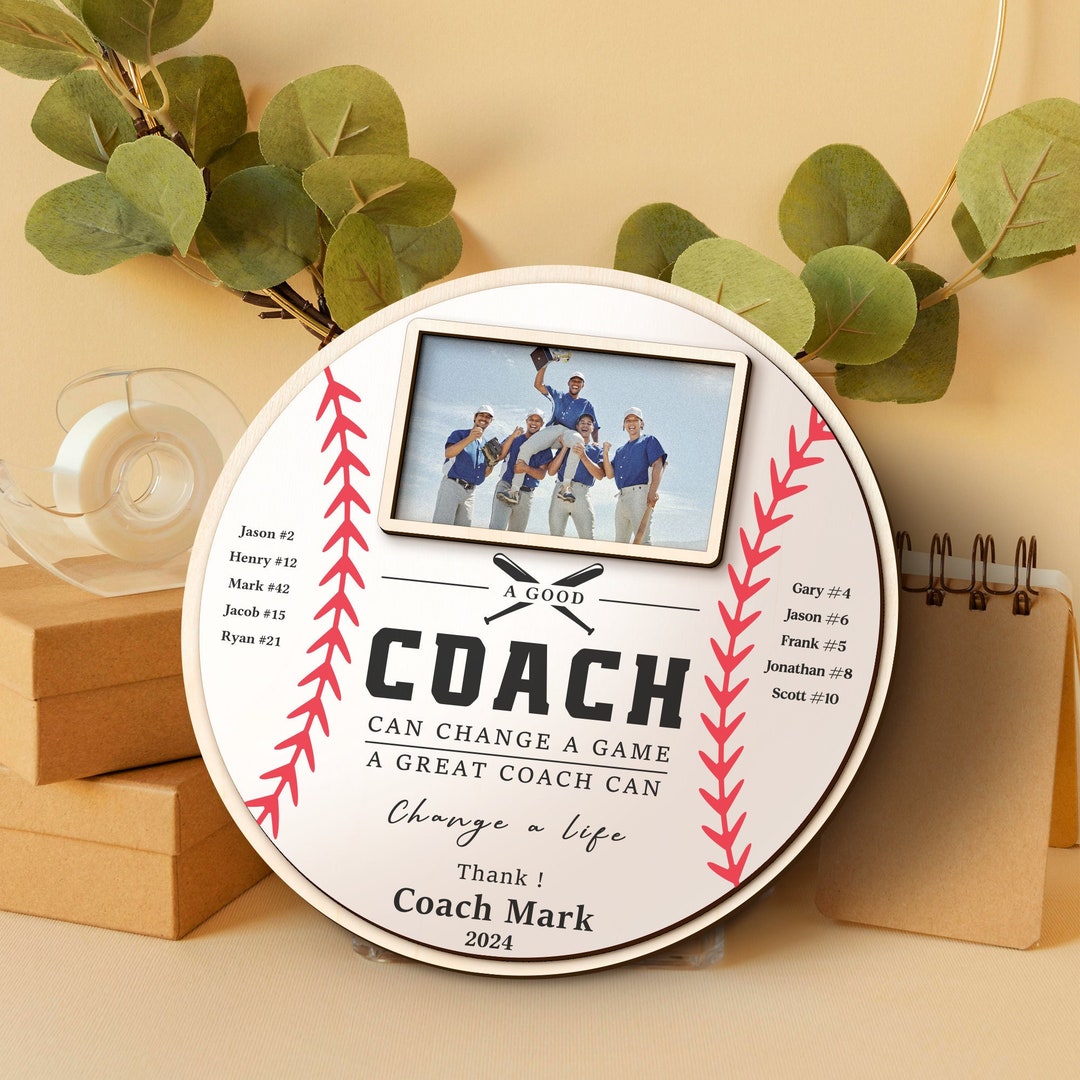 A Good Baseball Coach Frame Sign, Personalized Father's Day Gift, Gifts ...