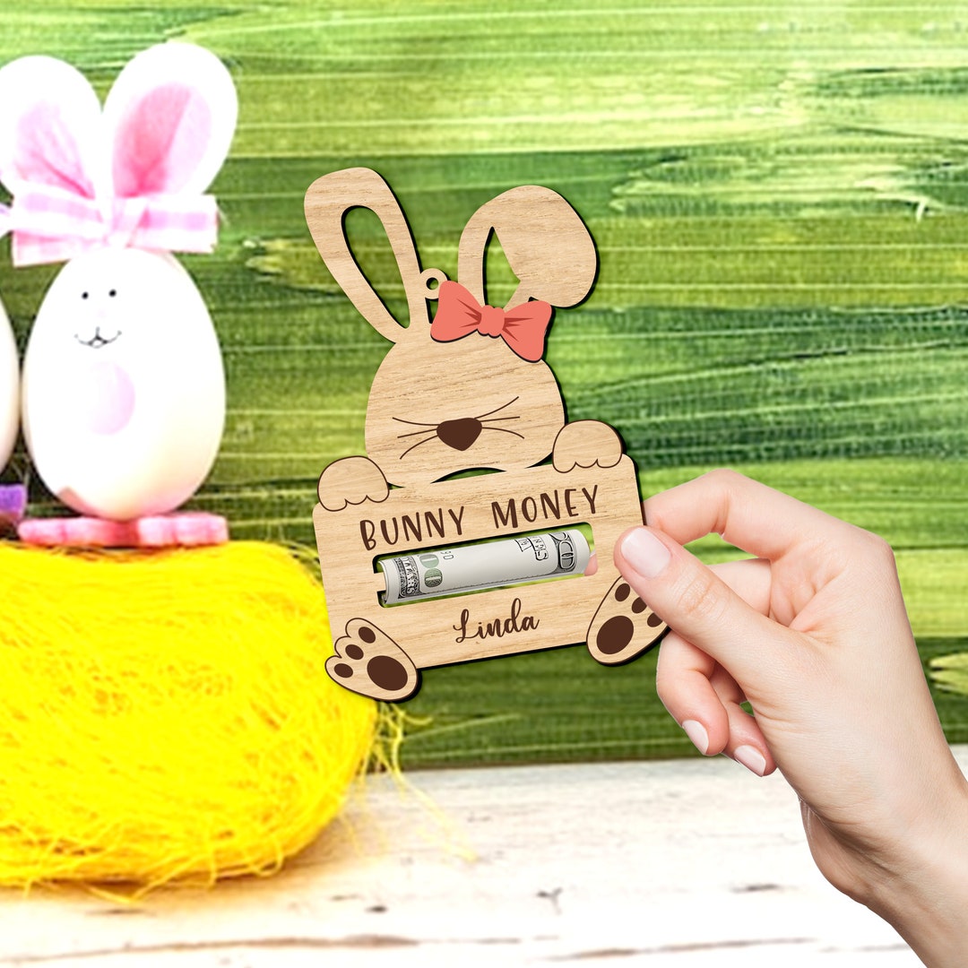 Personalized Bunny Easter Money Holder Gift, Bunny Money Holder, Easter ...