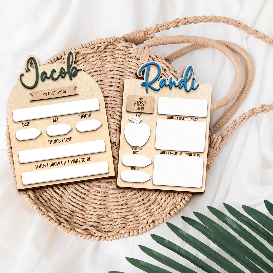 Custom First Day of School Sign, First and Last Day of School Board ...