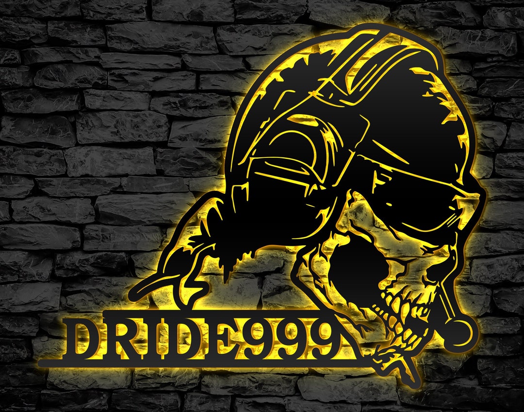 Custom Ghost Metal Wall Art With LED Lights, Personalized Name Sign ...