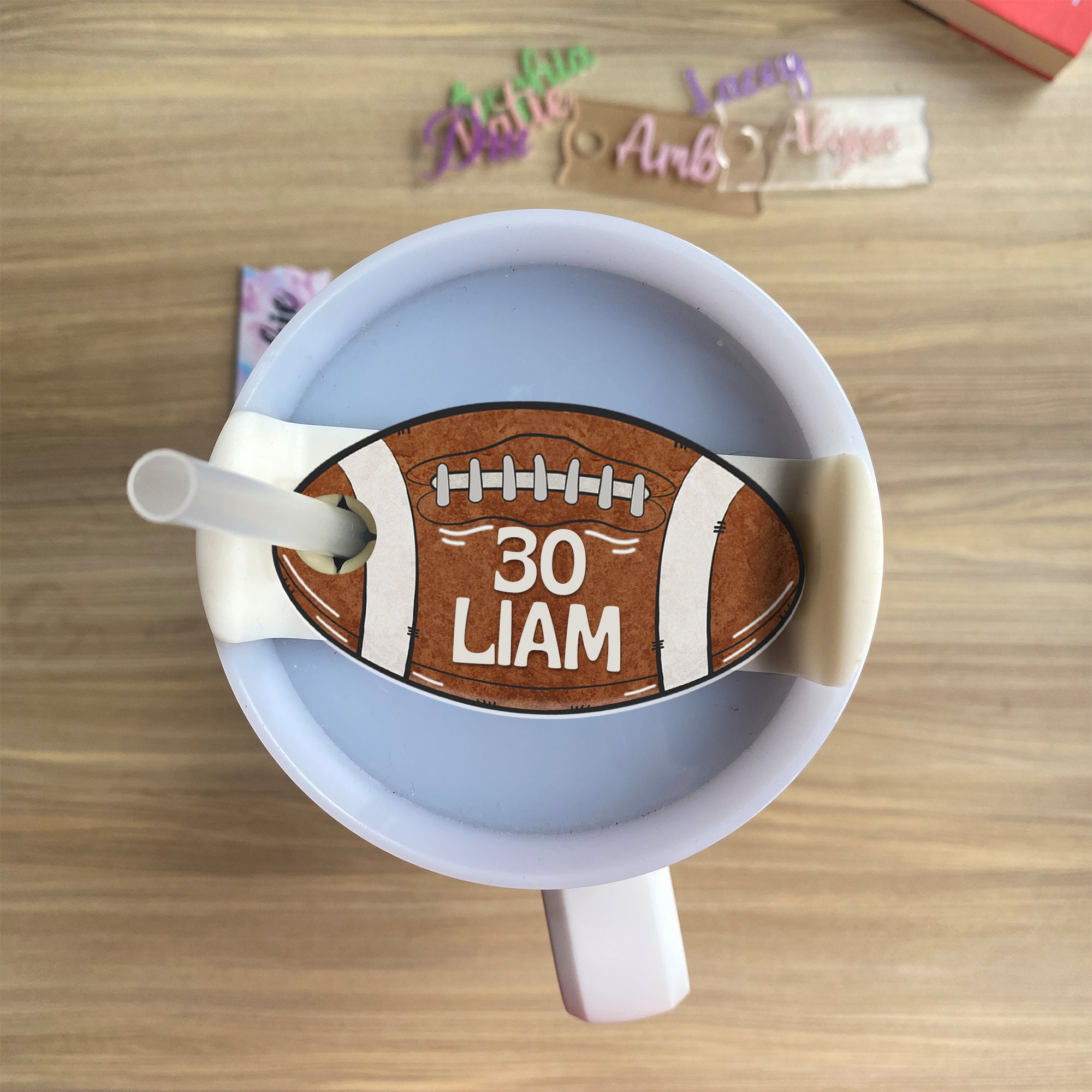 Personalized Stanley Tumbler Topper Name Plate Cup Name Tag - Etsy