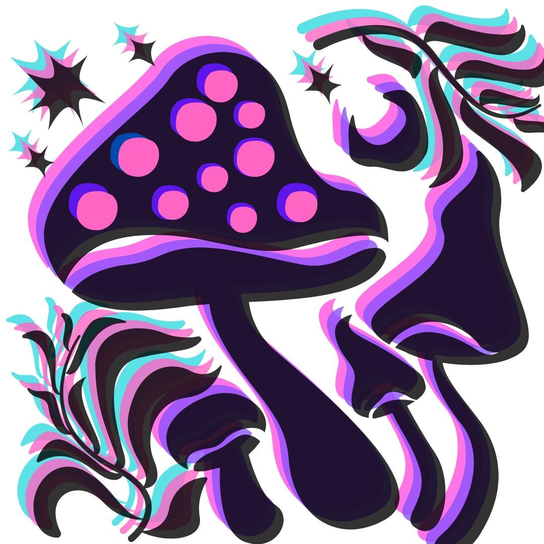 Trippy Hippy Mushroom PNG Design Digital Download, Trippy Art ...