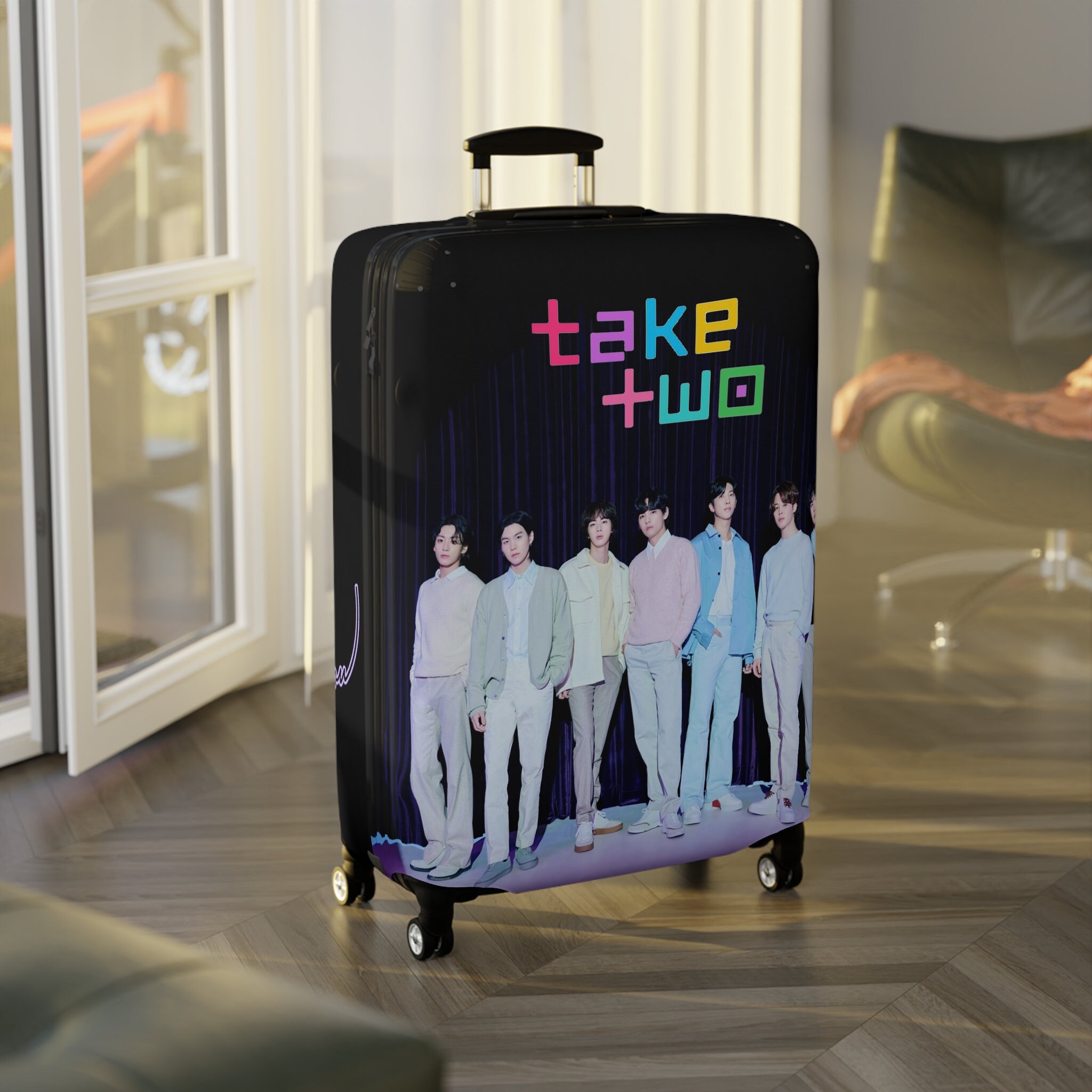 Bts Logo Luggage Cover, Bts Take Two, sold by Daniela Costa | SKU ...