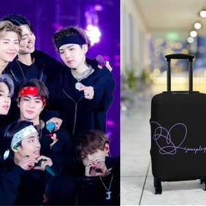 Bts Logo Luggage Cover Bts Suitcase Bts Hand Carry Bts Army - Etsy