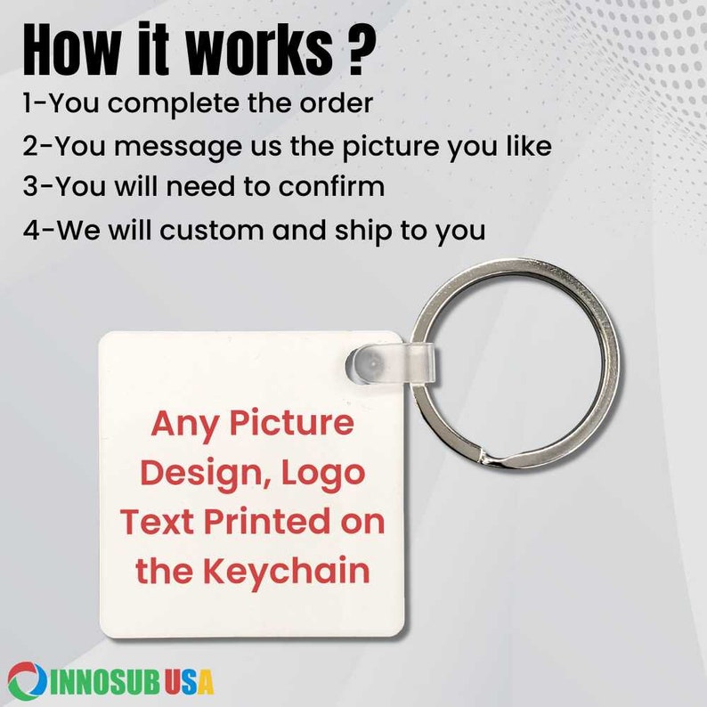 Personalized Double-sided Photo Keychain-lightweight MDF Material ...