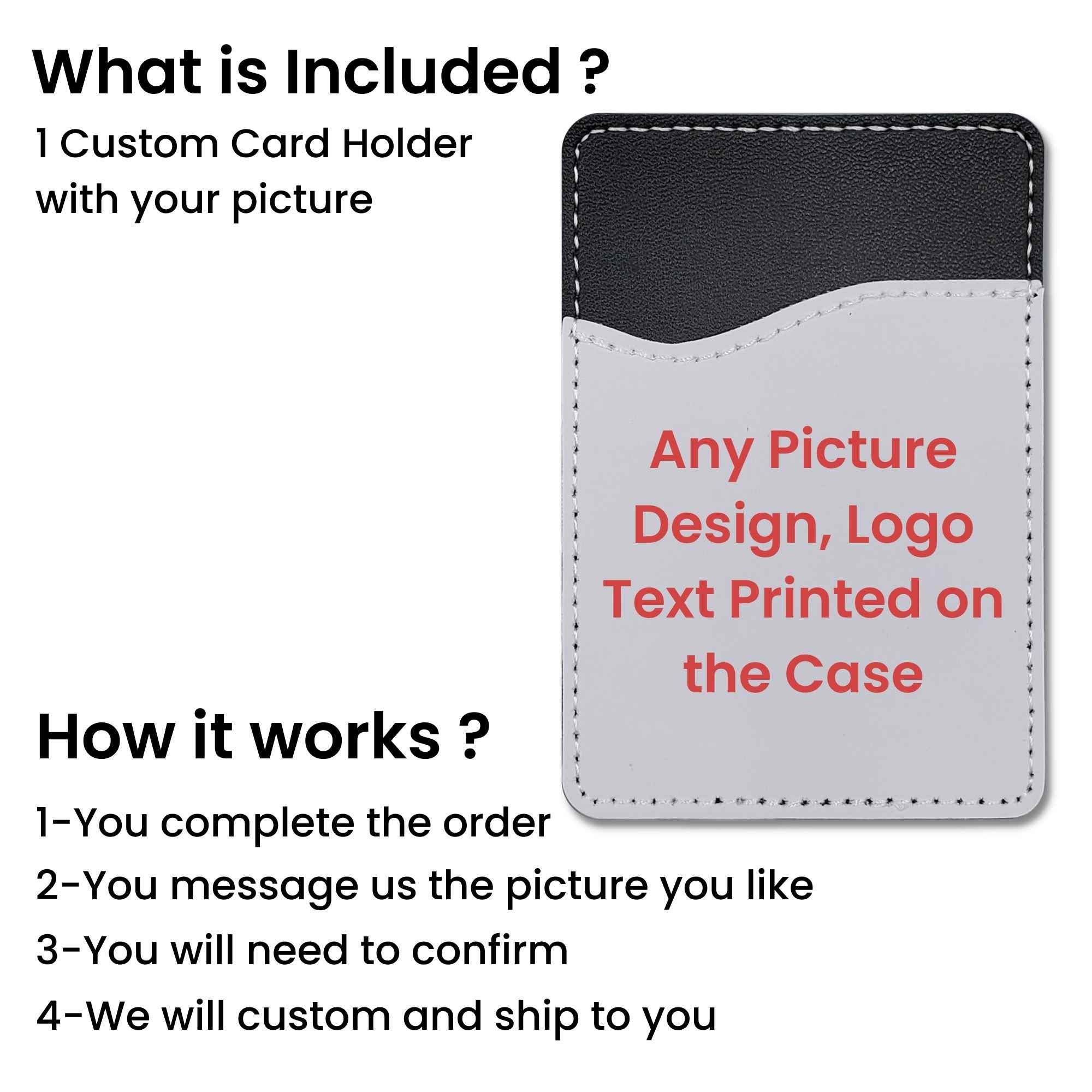 Photo Custom Picture Credit Card Holder ID Card Caddy Slim Card Pocket ...