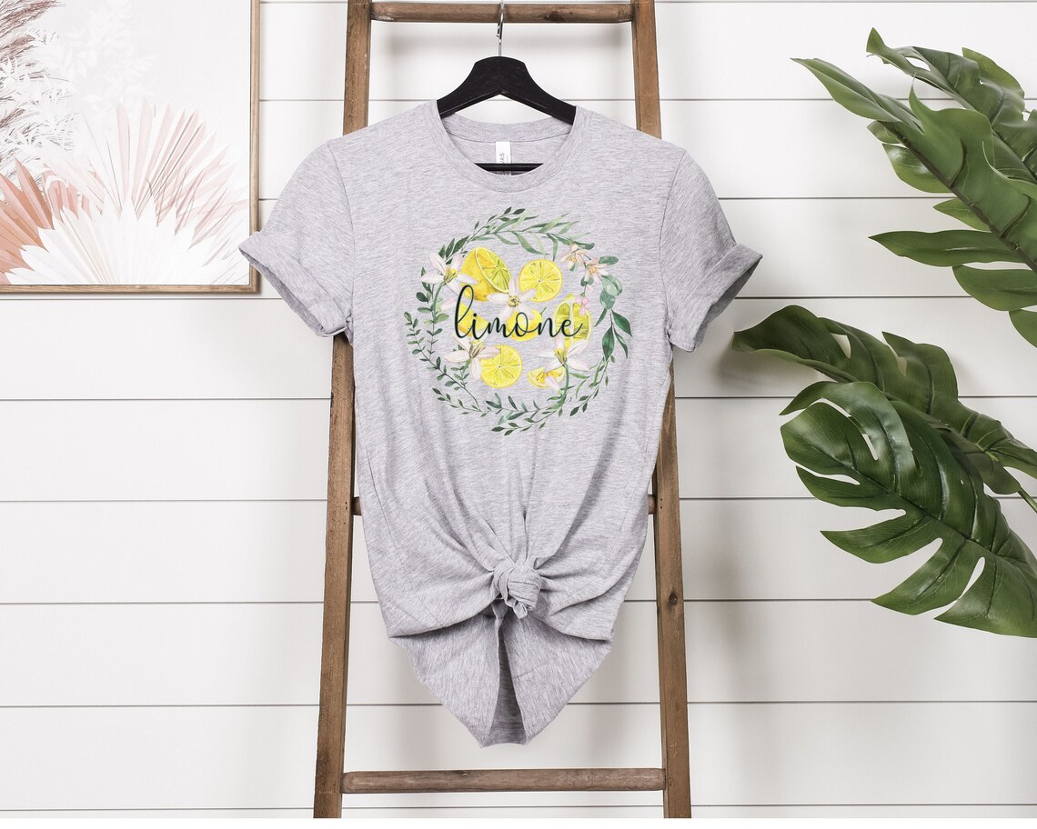 Limone T-shirt, Cottage Core Limone Tee, Italian Lemon Floral Shirt ...