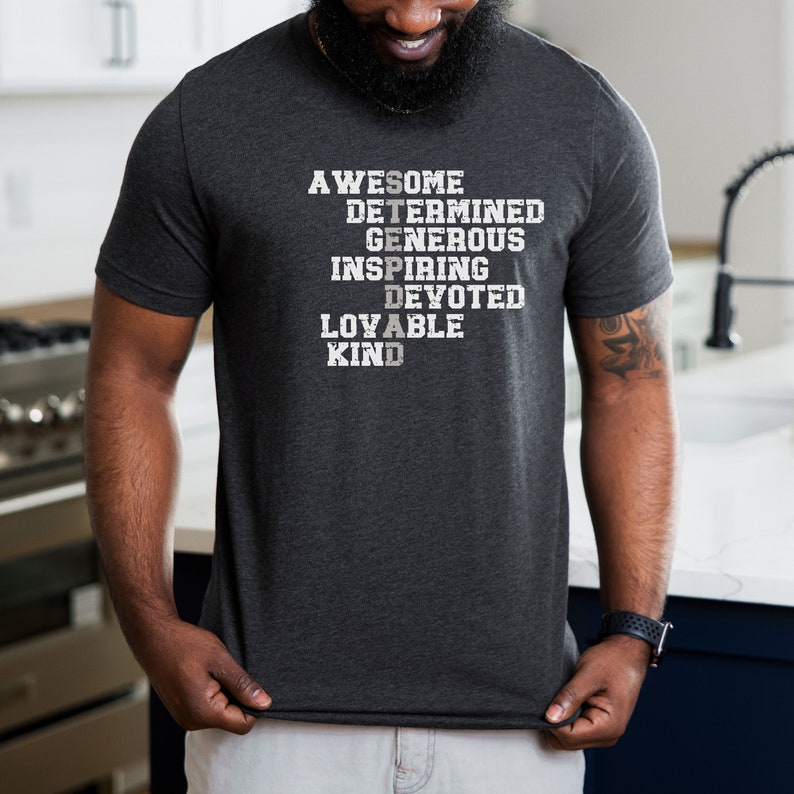 Personalized Stepdad Shirt, Custom Fathers Day Gift, Dad Attributes ...