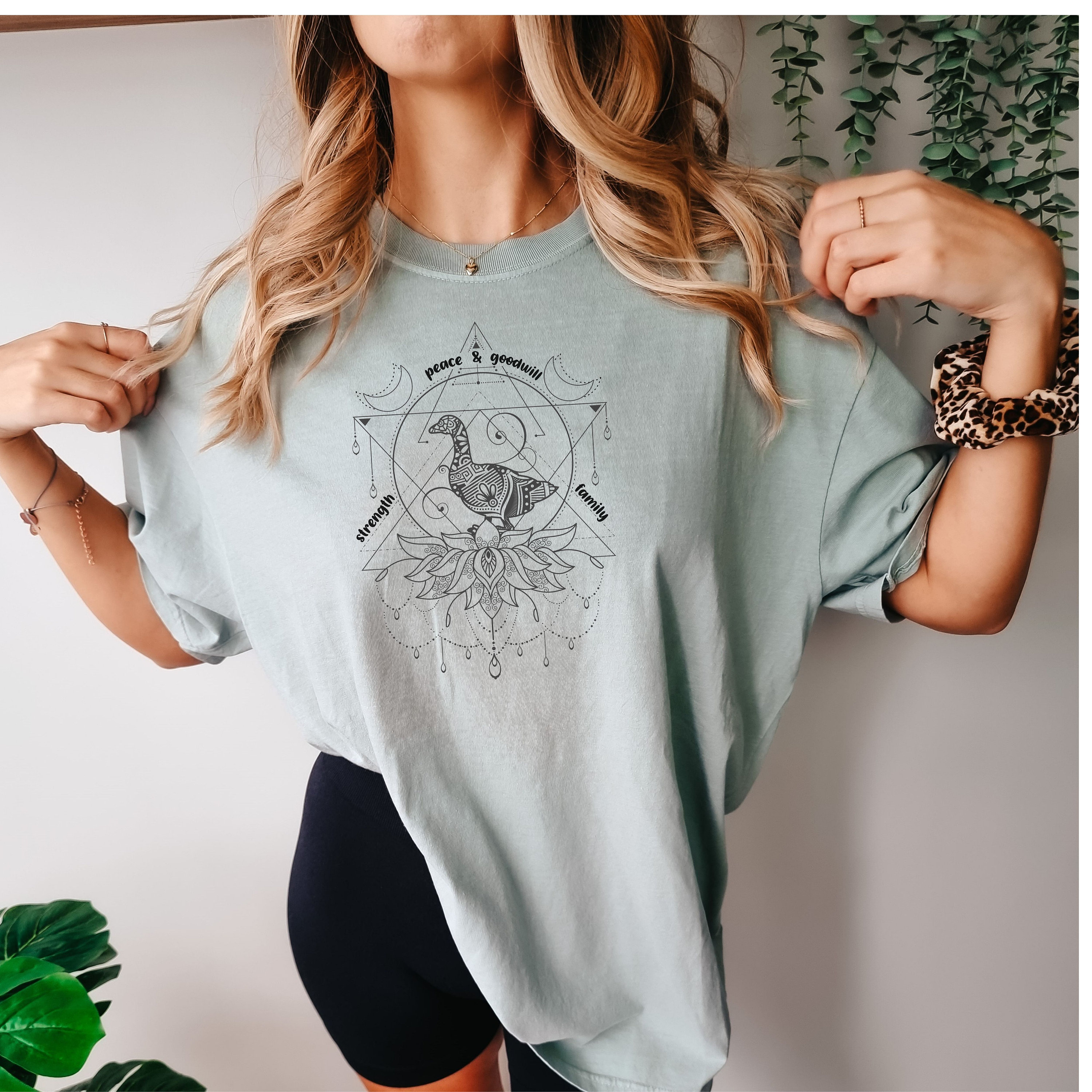 Personalized Goose T-shirt, Celestial Goose Symbolic Shirt, Goose ...
