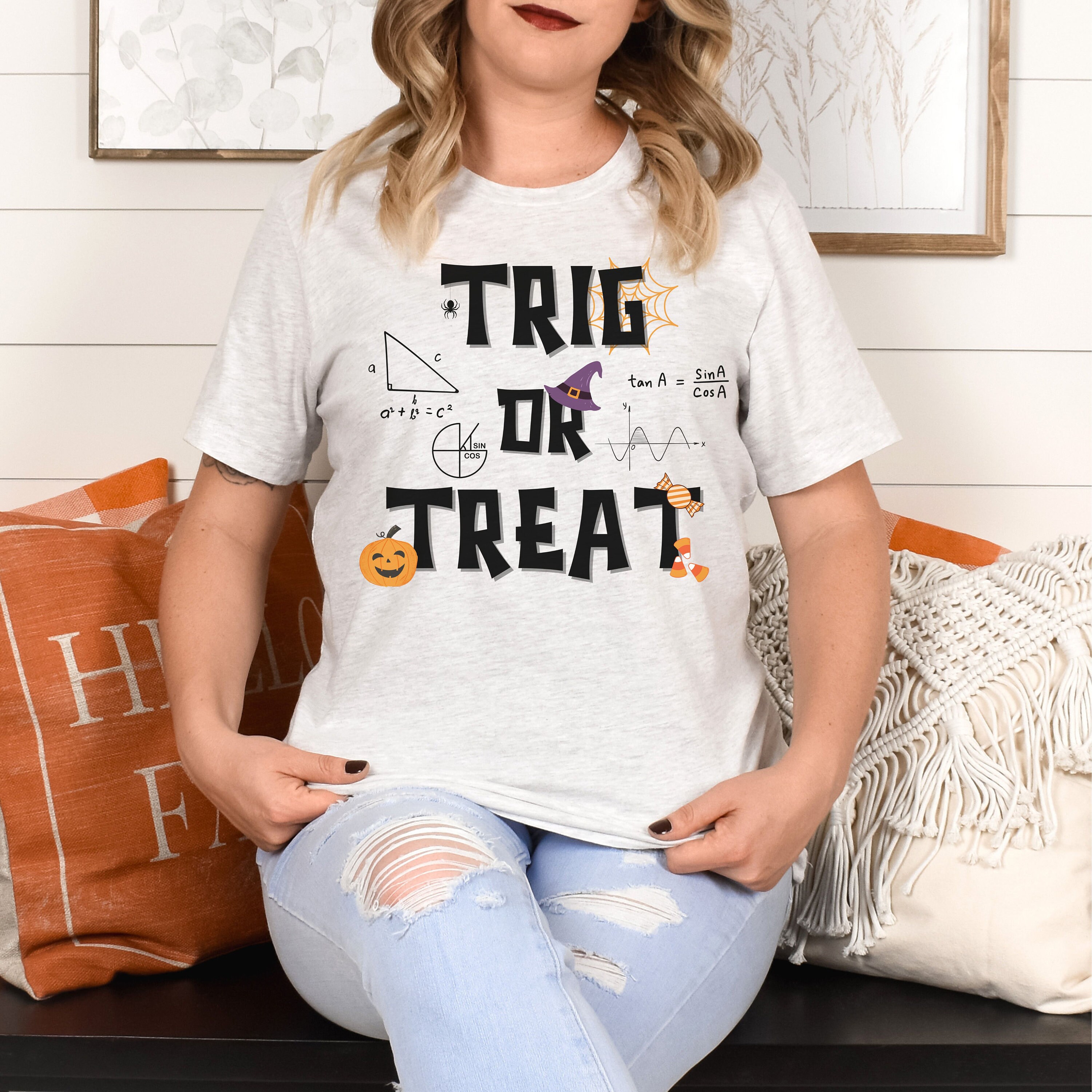 Math Teacher Halloween Shirt Custom Halloween Math Teacher Etsy