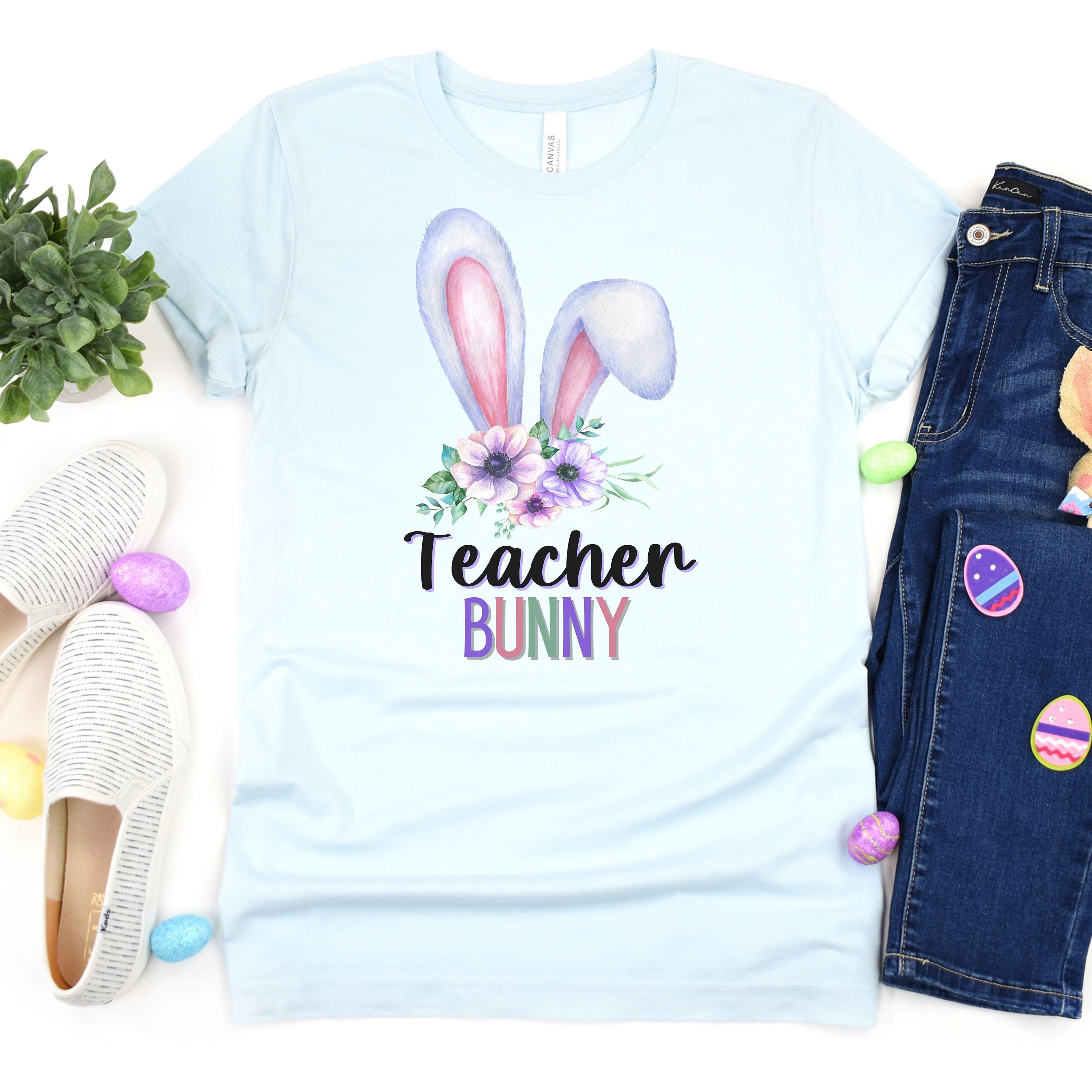 Personalized Teacher Easter Bunny Shirt 1st Grade Teacher - Etsy