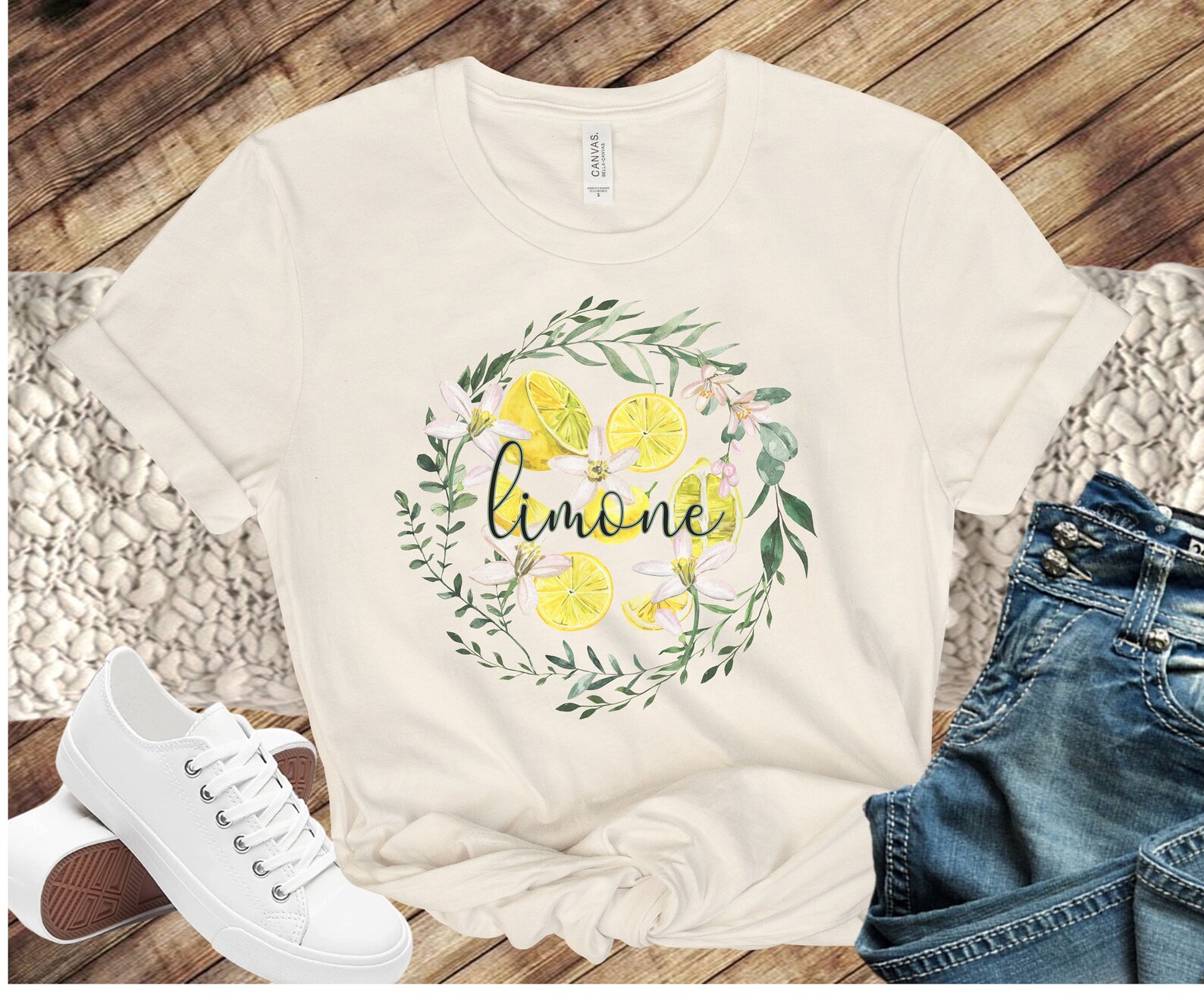 Limone T-shirt, Cottage Core Limone Tee, Italian Lemon Floral Shirt ...