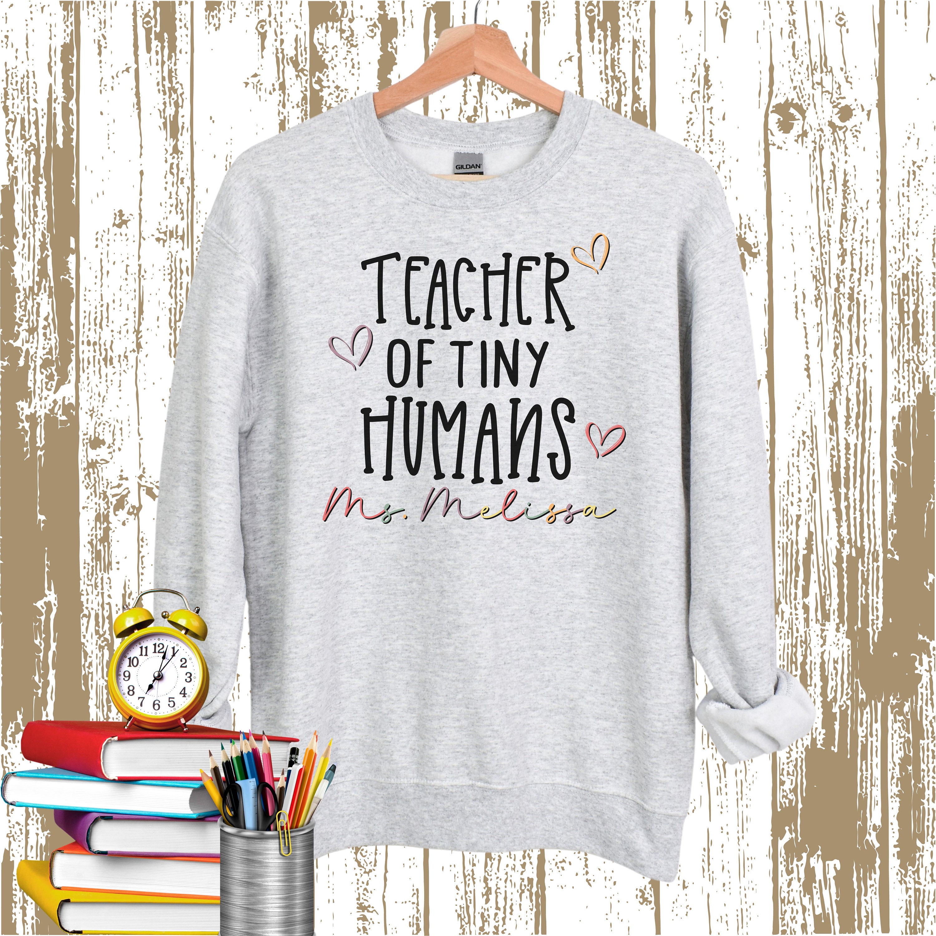 Personalized Teacher Sweatshirt Custom Prek Teacher Crewneck Etsy