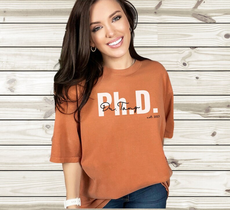 Personalized PHD Tshirt Graduation Gift Doctor Shirt Custom New Doctor ...