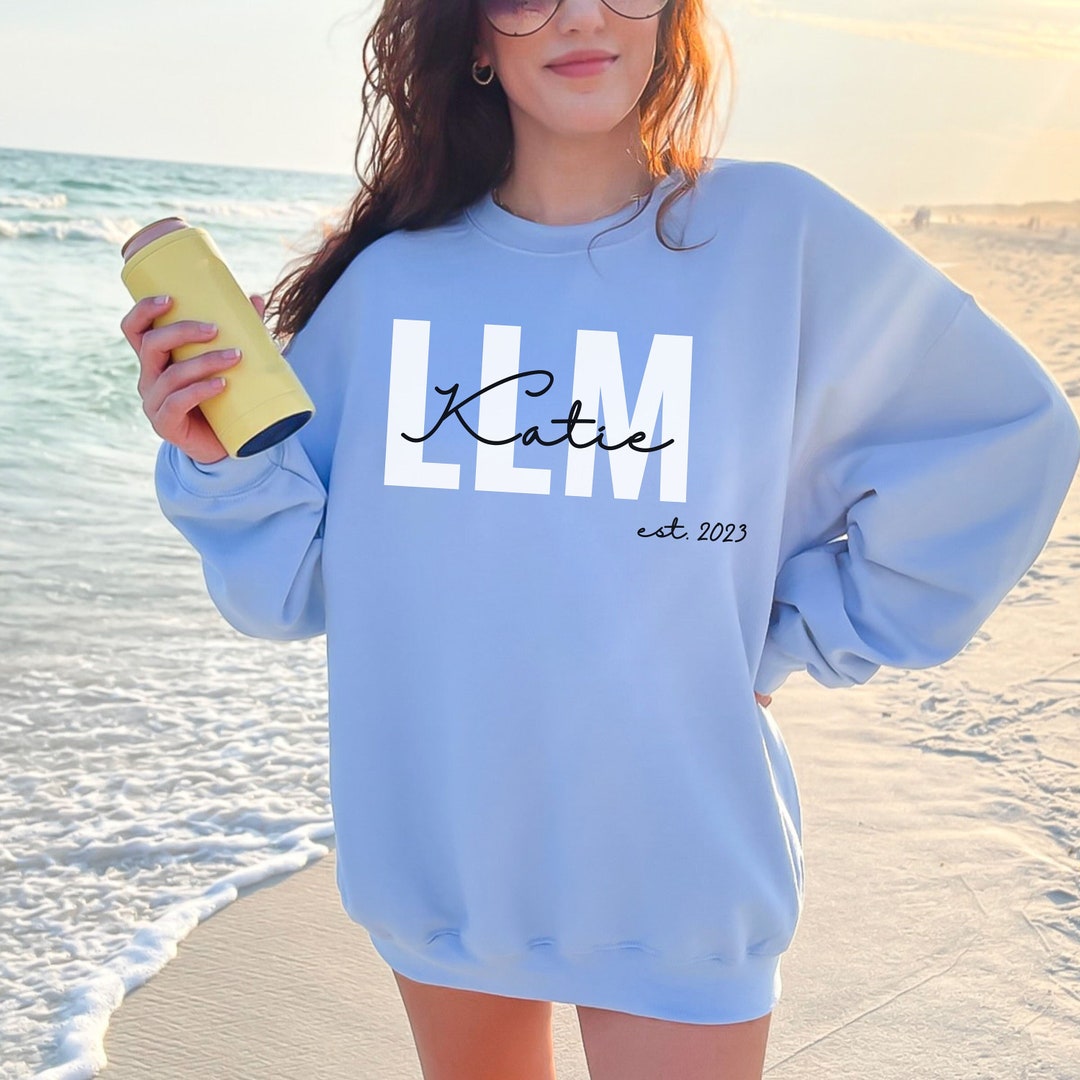 Personalized LLM Sweatshirt, Master of Law Degree Graduation Gift ...