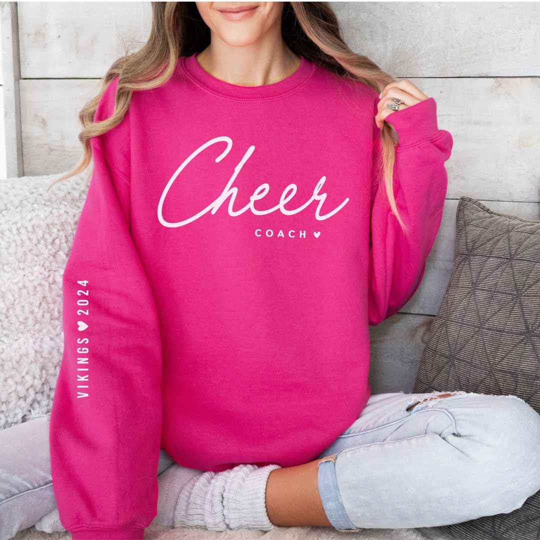 Personalized Cheer Coach Sweatshirt, Custom Cheer Crewneck, Gift for ...