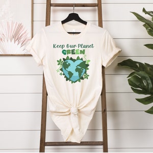 Earth Day Tshirt for Women, Green Planet Lover Shirt, Environmental ...