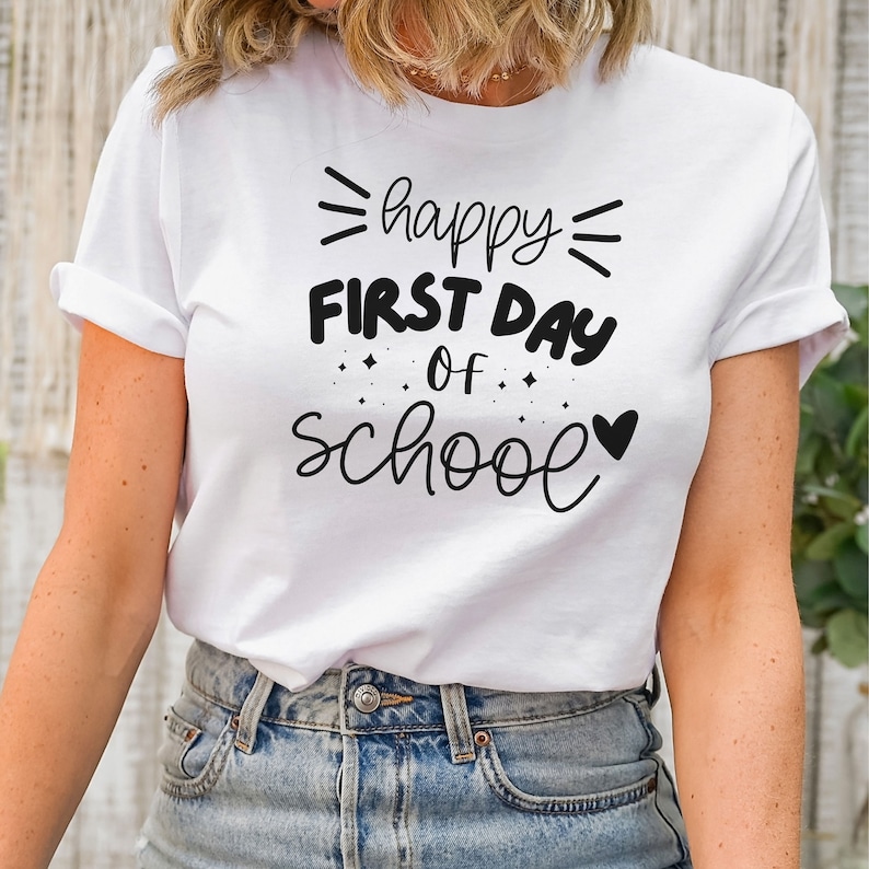 First Day of School Tshirt, Custom Teacher Shirt for Beginning of the ...
