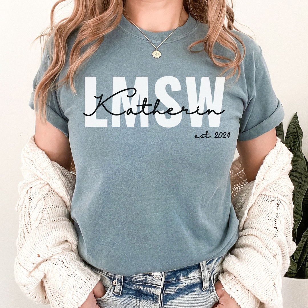 Personalized LMSW Tshirt Graduation Gift, Licensed Master in Social ...