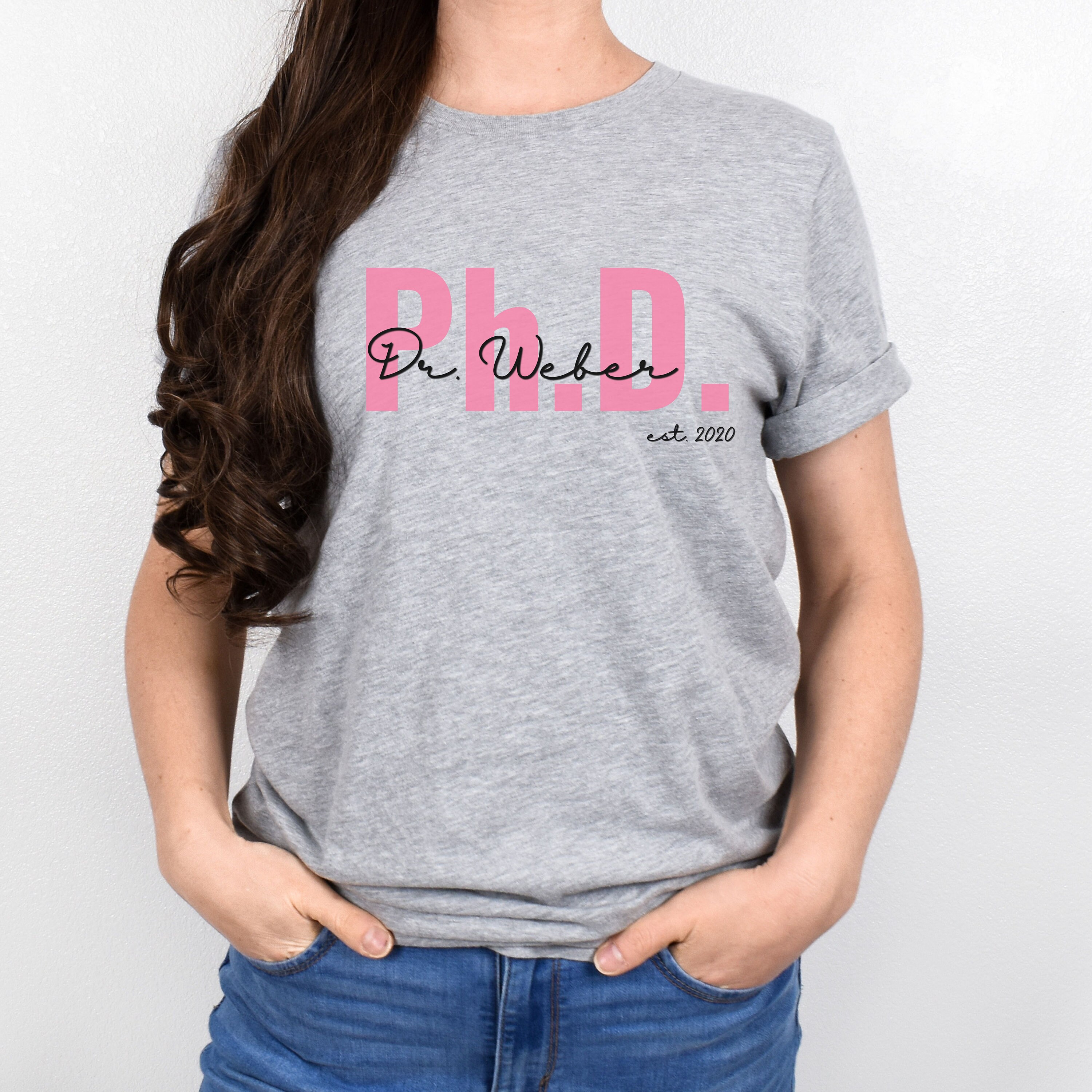 Personalized PHD Tshirt Graduation Gift for Doctor Custom - Etsy