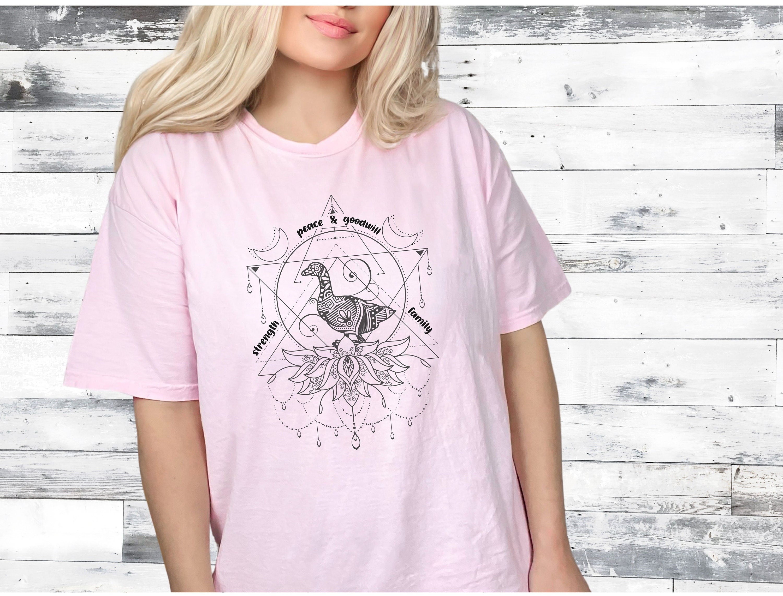 Personalized Goose T-shirt, Celestial Goose Symbolic Shirt, Goose ...