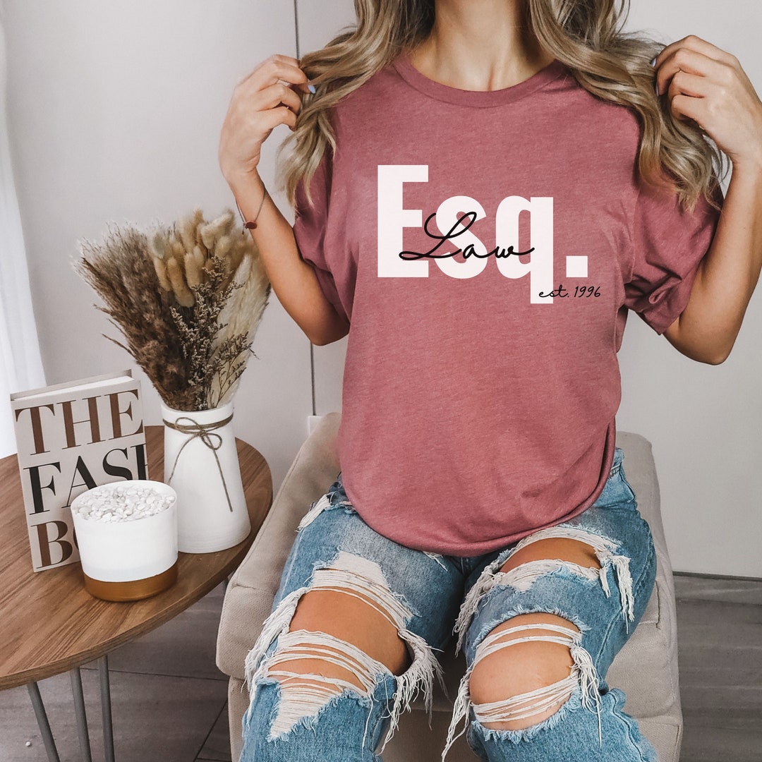 Personalized Esq T-shirt, Bar Exam Gift, Law Degree Shirt, Custom ...