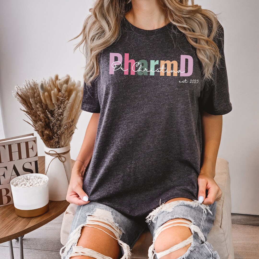 Personalized Pharmd Tshirt, Graduation Gift for Doctor, Custom New ...