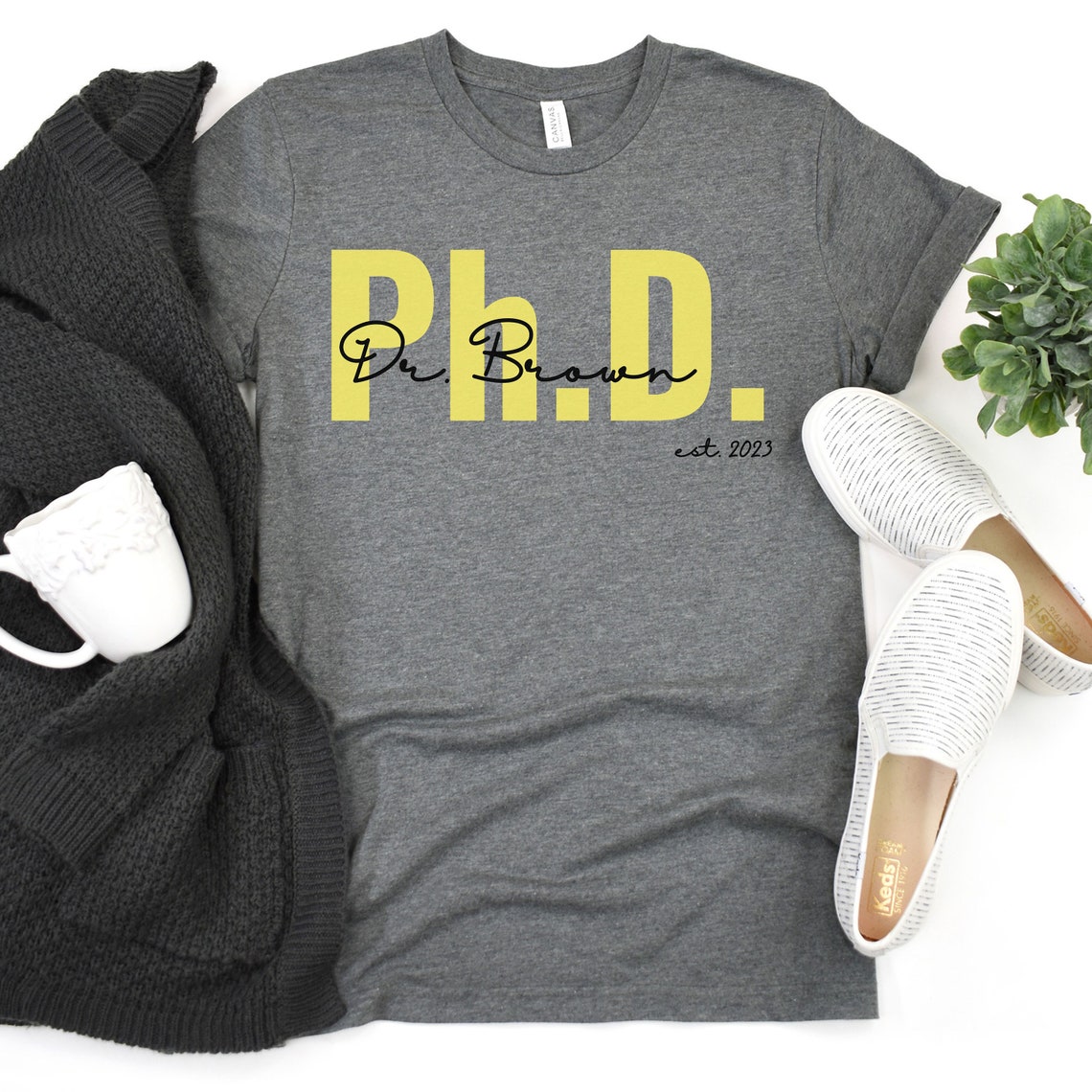 Personalized PHD Tshirt Graduation Gift for Doctor Custom - Etsy