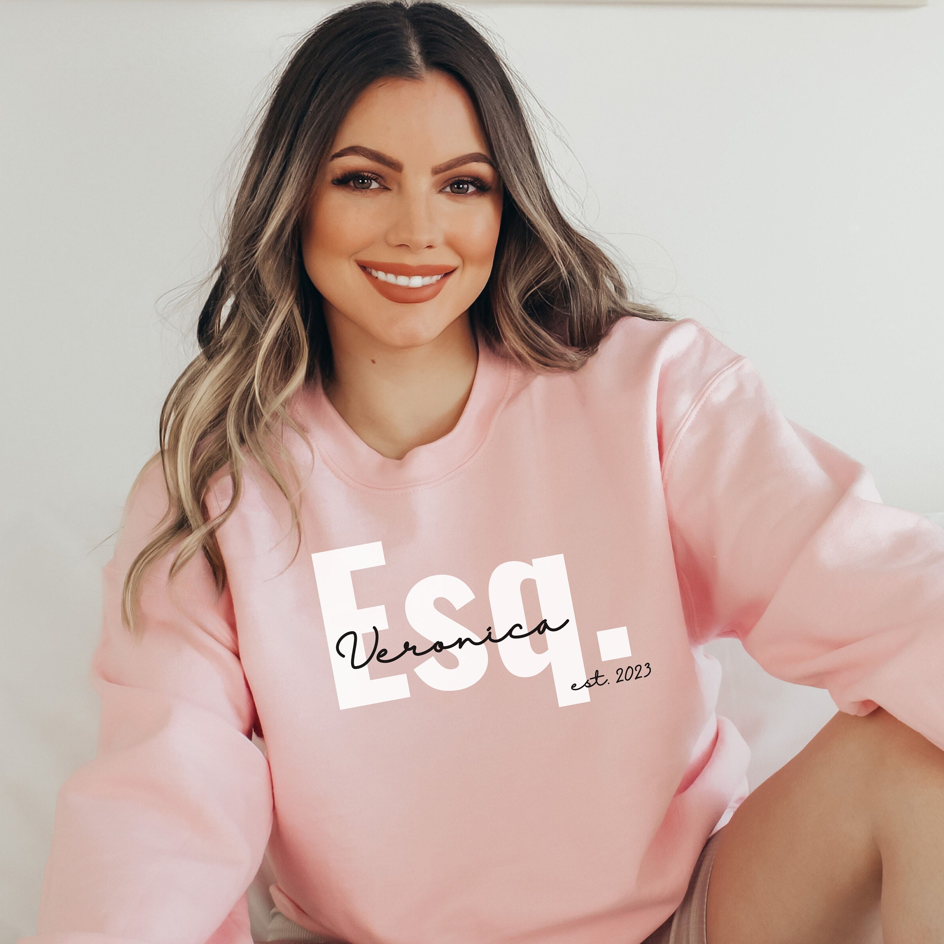 Personalized Esq Sweatshirt, Bar Exam Gift, Law Degree Shirt, Custom ...