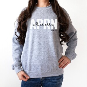 Personalized APRN Sweatshirt Graduation Gift Advanced Practice ...