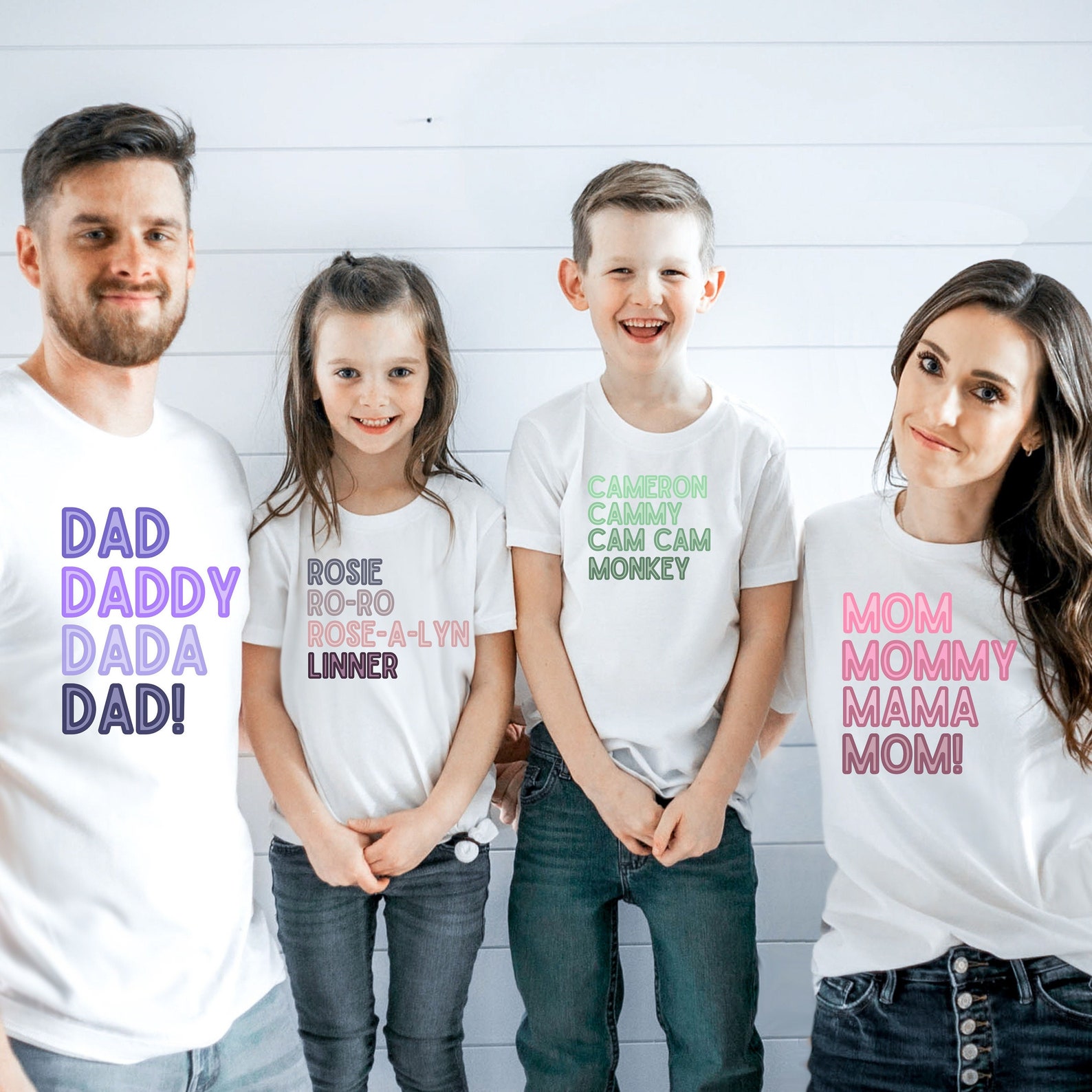 Personalized Matching Name Shirts Family Nickname Tshirts - Etsy