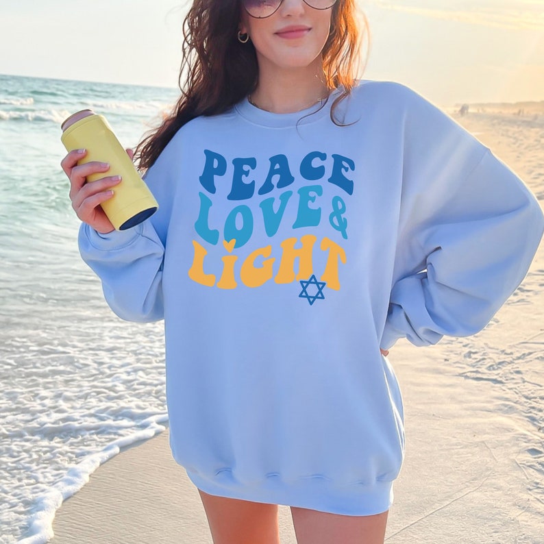Custom Hannukah Sweater, Chanukah Sweatshirt for Her, Hanukkah Shirt ...