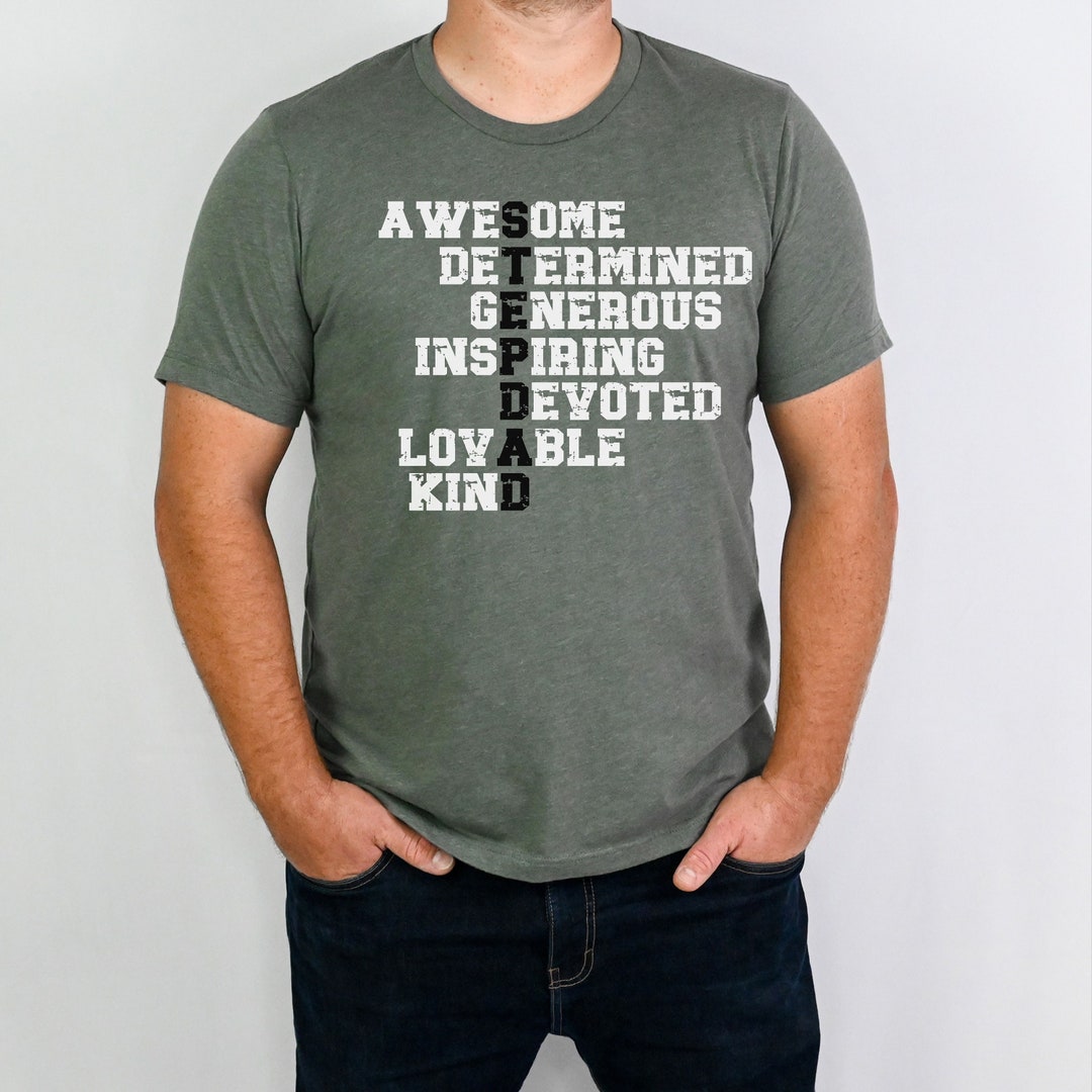 Personalized Stepdad Shirt Custom Fathers Day T Dad Attributes Tshirt Best Step Father