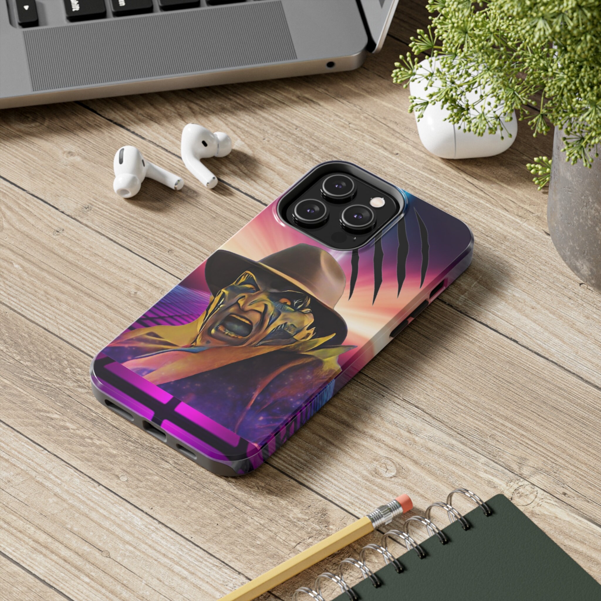 Neon Galaxy Nightmare Freddy Krueger Tough Phone Cases - Etsy