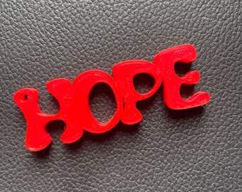 Hope World Keychain - Etsy