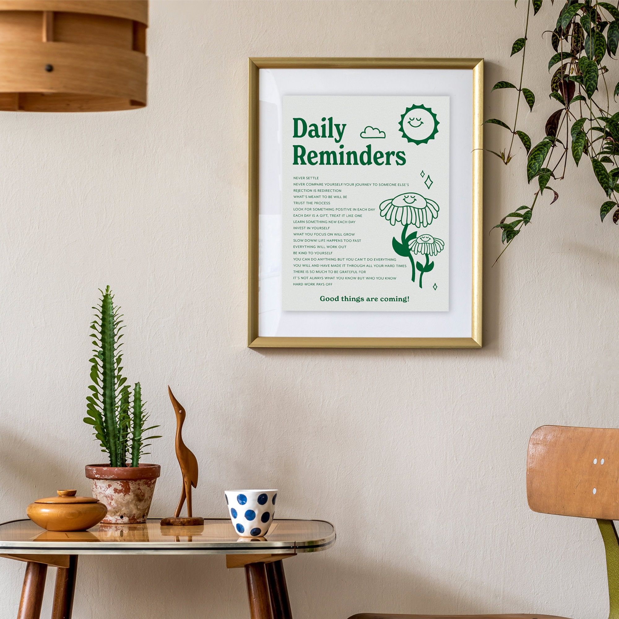 Daily Reminders Poster - Etsy