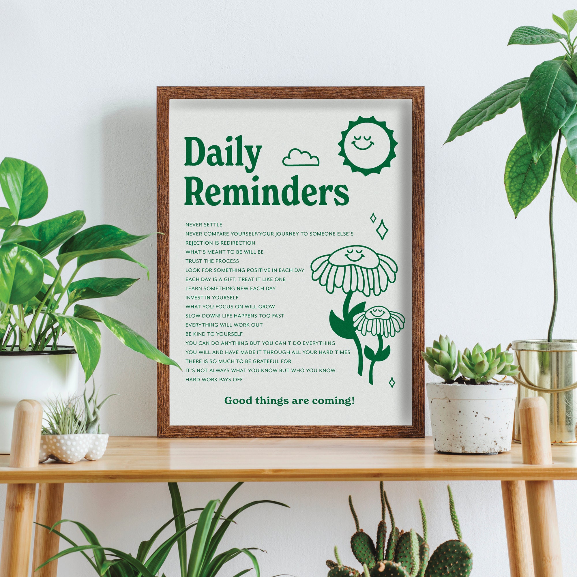 Daily Reminders Poster - Etsy