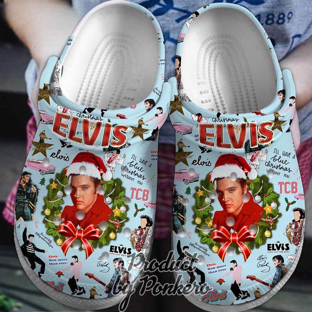 Christmas Elvis Presley Shoes Custom Shoes Elvis Presley - Etsy
