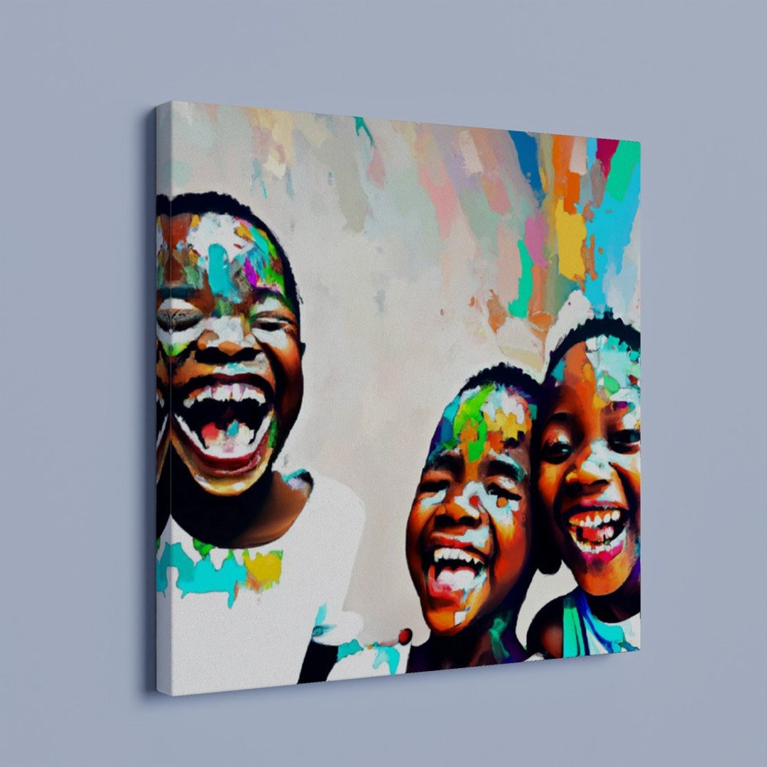 Abstract Black Art African American Art Afro Art Canvas - Etsy