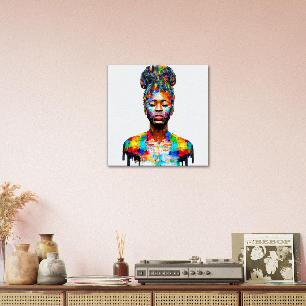 Abstract Black Art, African American Art, Afro Art, Canvas Wall Art ...