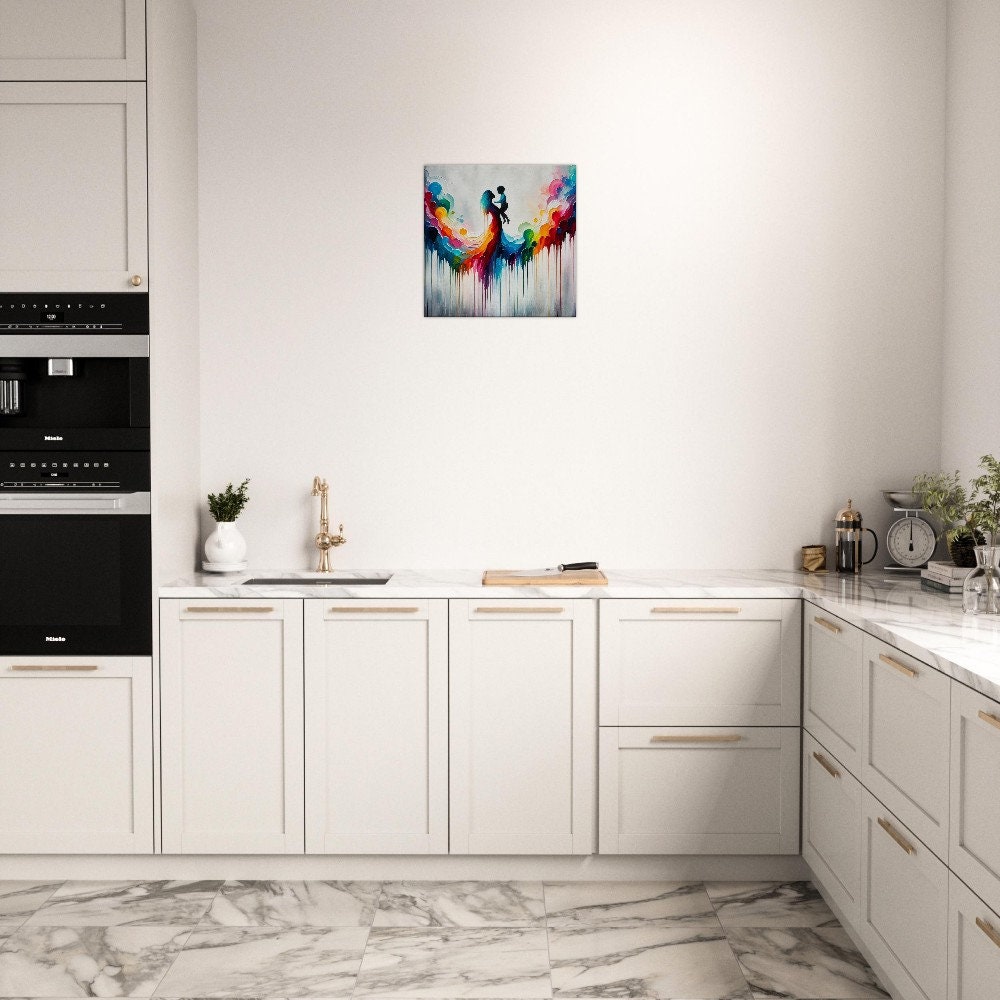 Wall Art, Modern Abstract Art, Gift for Her, Mom and Baby, Oil Painting ...