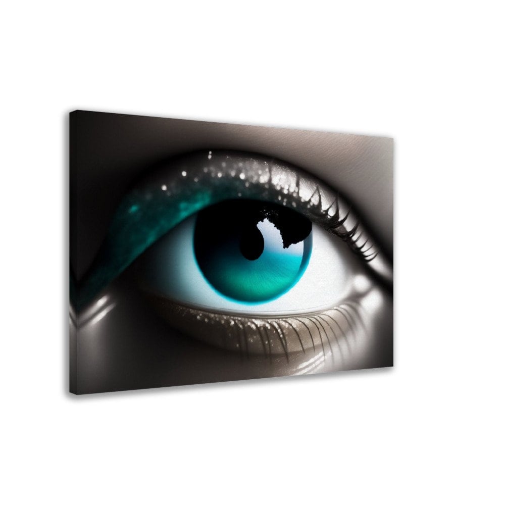 3D Minimalist Ocean, Human Eye Shape, Canvas - Wall Art Print Premium ...