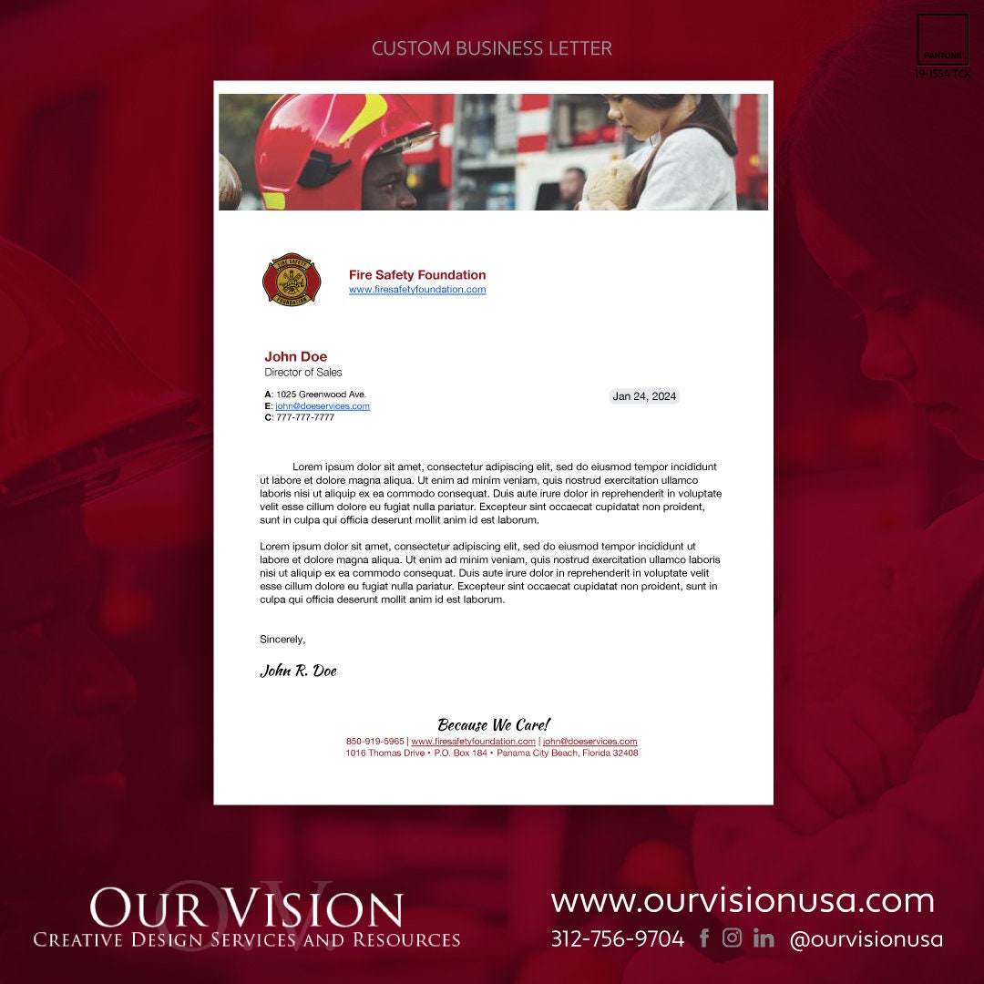 Custom Business Letter | Non-profit Organization - Etsy