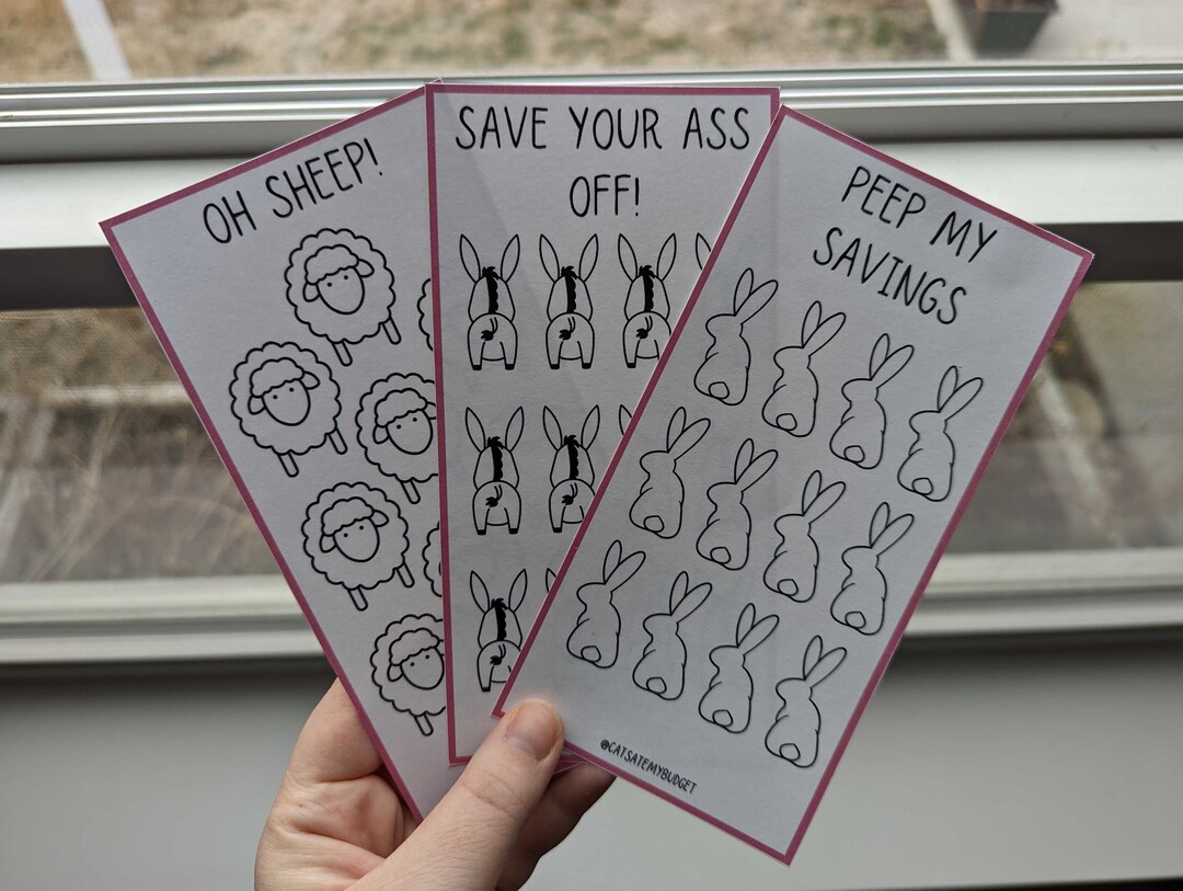 Cheeky Spring Animals Savings Challenges Bunny Rabbit Sheep Donkey ...