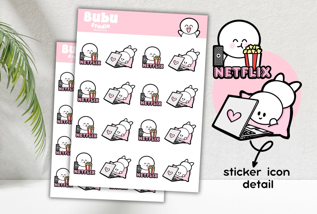Netflix Time T079 / Stickers for Planners / Netflix Stickers / Movie ...