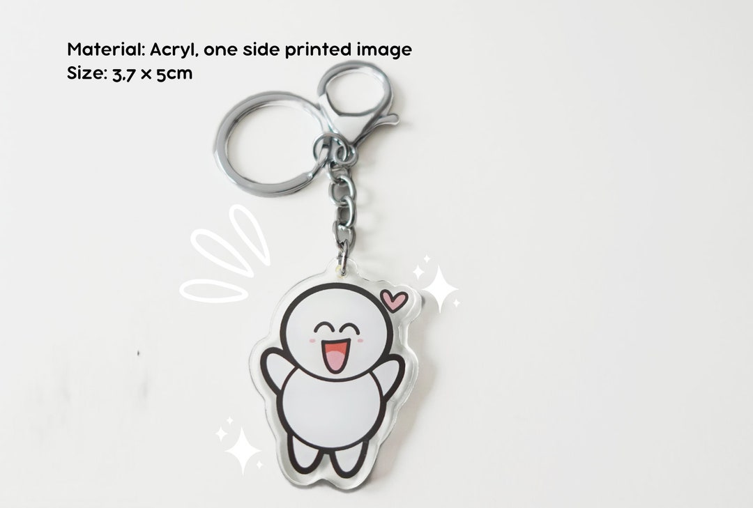 Acrylic Keychain | One Side Printed | Handmade Drawing Design - Etsy