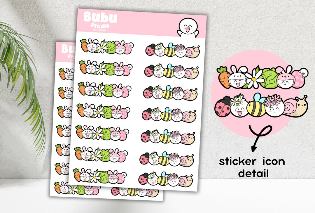 Spring Banners Sticker Sheet Handmade Design Stickers for Planners and ...